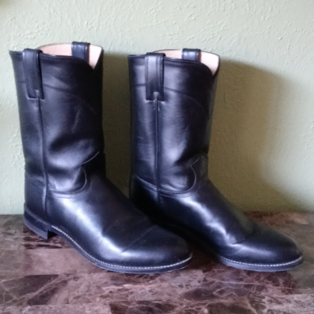 Men's Justin Style 3133 All Black Cowboy Boots - Gem